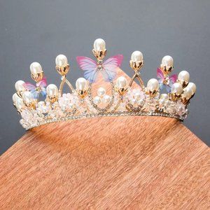 Accessories | Girls Butterfly Tiara Crown Princess Queen Pink Gift ...